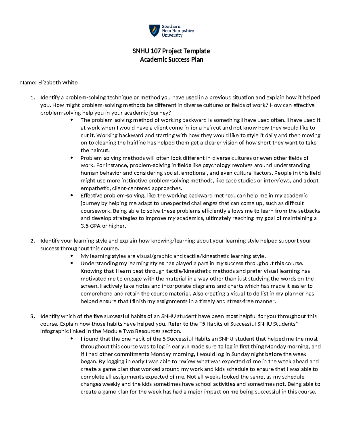 SNHU 107 Final Project - SNHU 107 Project Template Academic Success ...