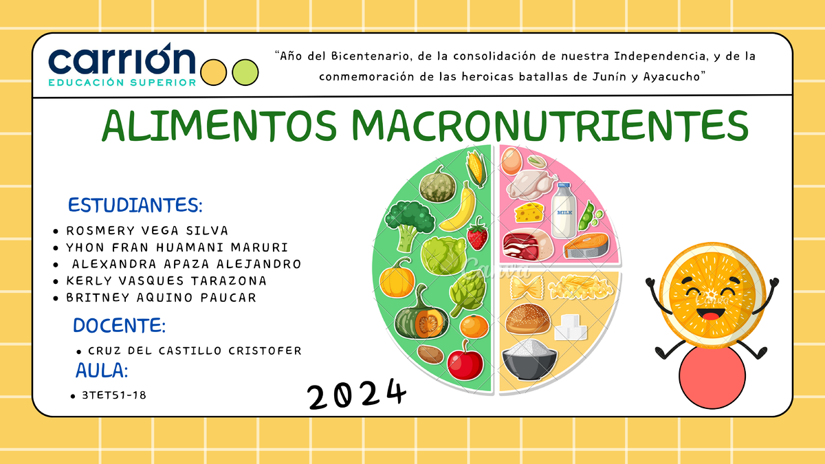 Alimentos ( Macronutrientes) - nutricion y dietoterapia - Studocu