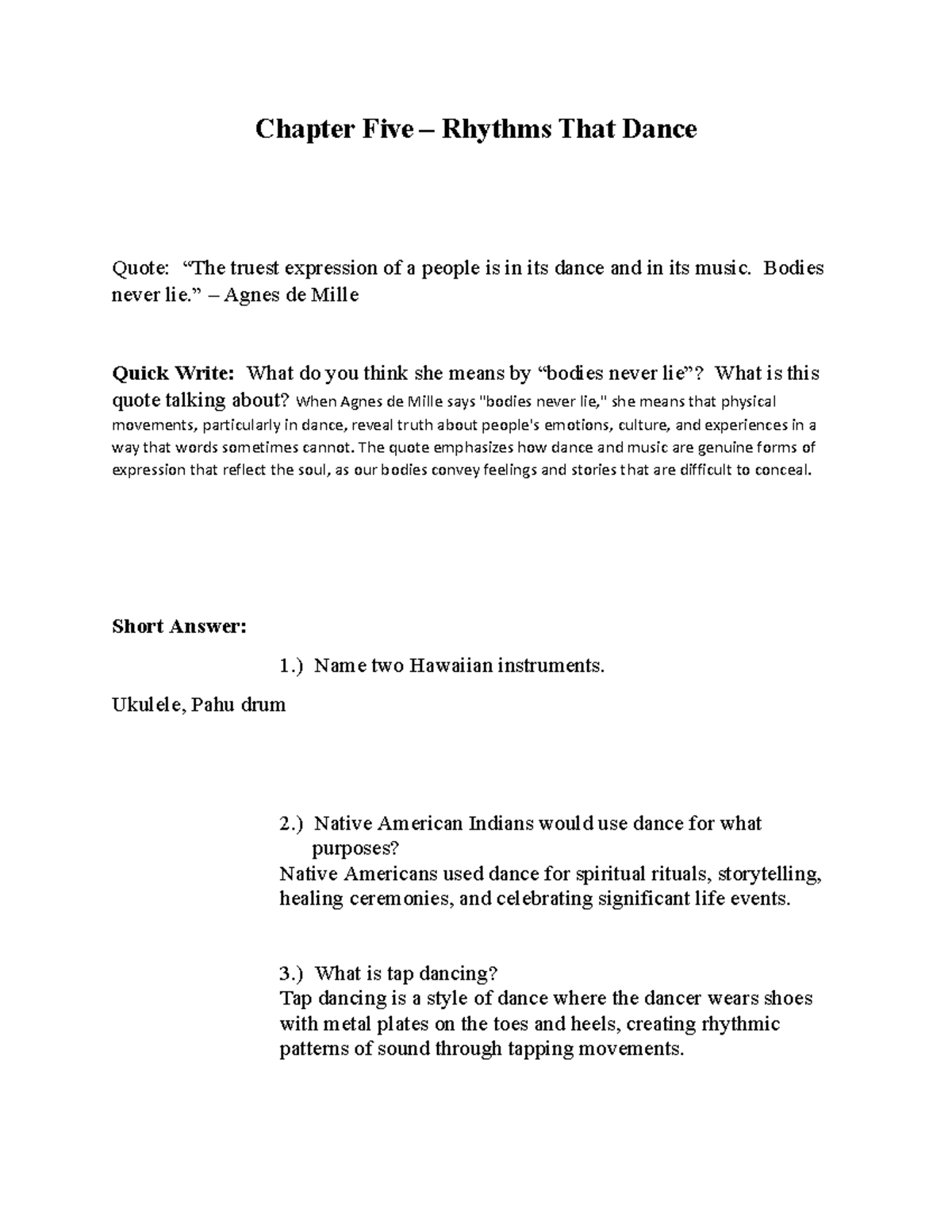 Chapter 5 - Rhythms That Dance - Chapter Five – Rhythms That Dance ...