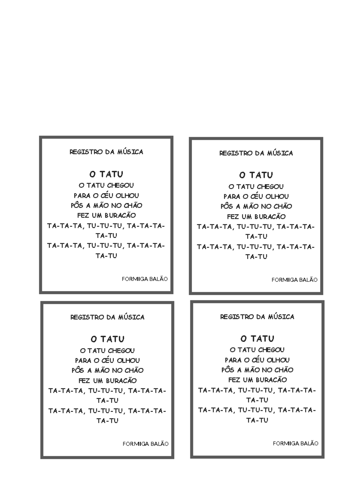 Enunc O TATU - musica - REGISTRO DA MÚSICA O TATU O TATU CHEGOU PARA O ...