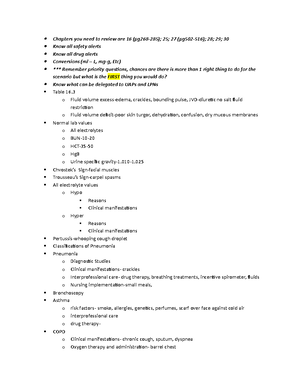 EXAM1notes - notes - NUR201 - Fortis - Studocu