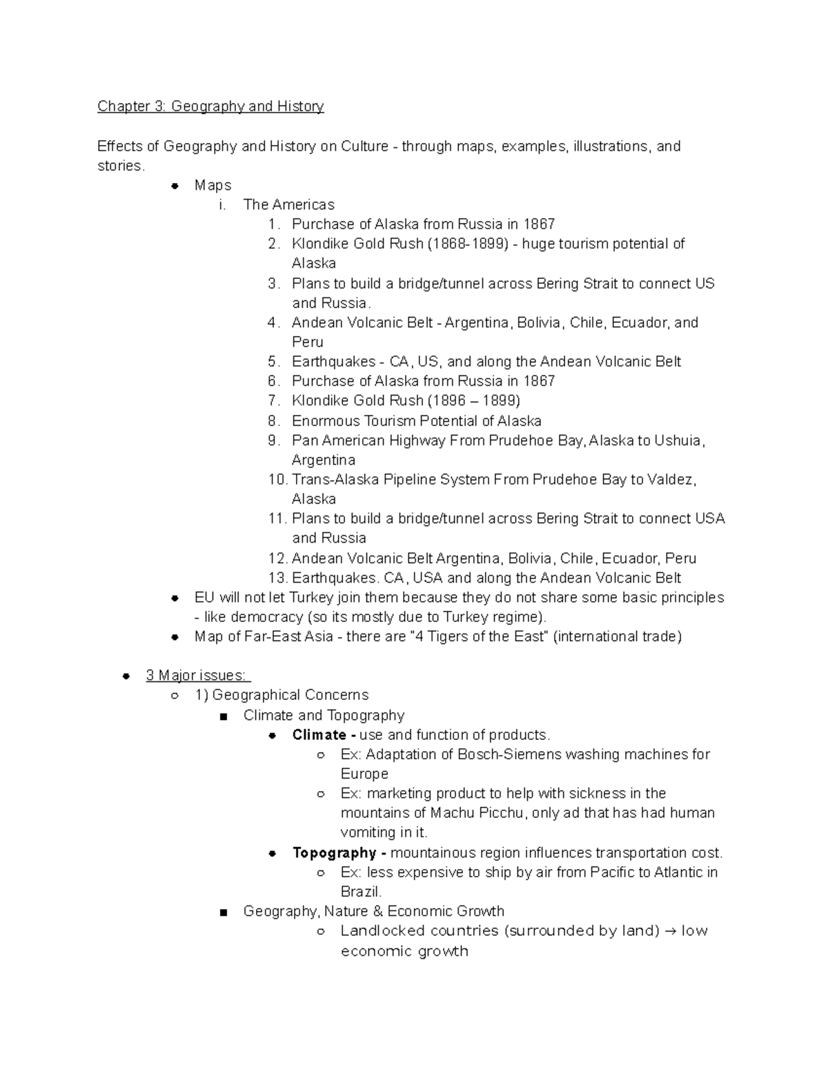Chapter 3 - Chapter 3: Geography and History Effects of Geography and ...