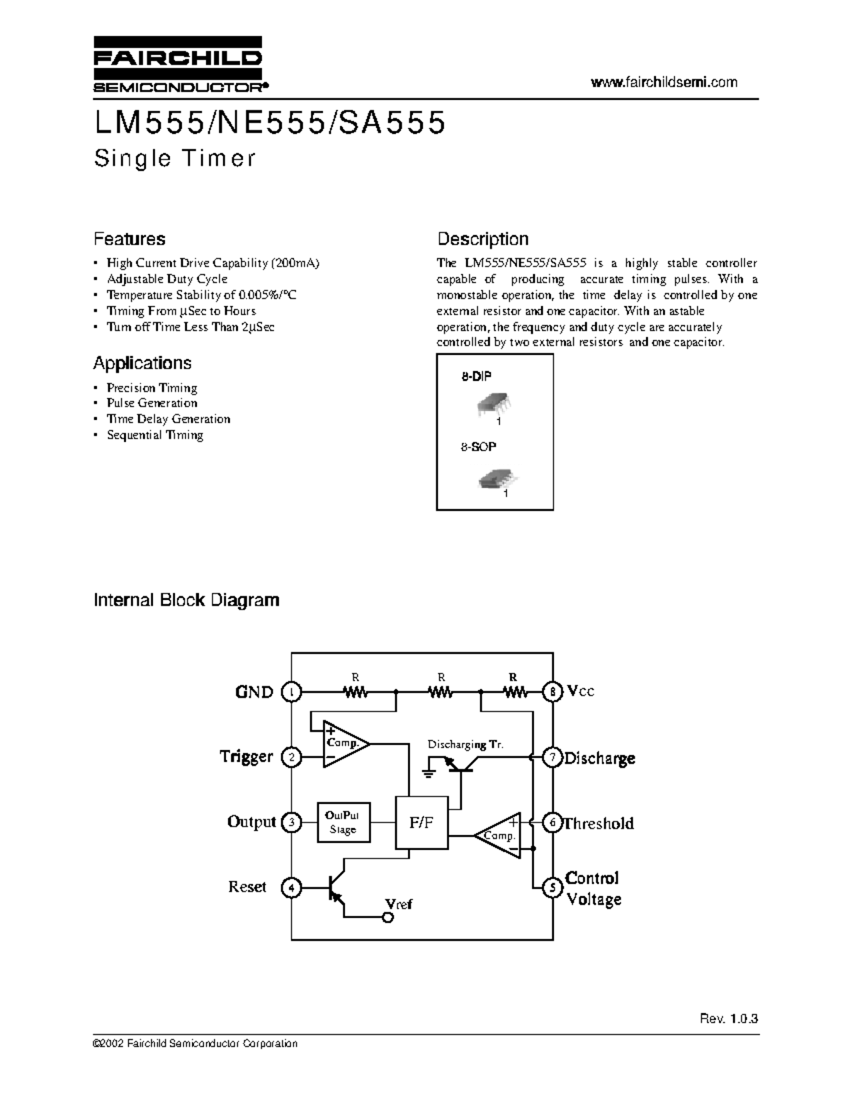 LM555 - ©2002 Fairchild Semiconductor Corporation ####### - Studocu