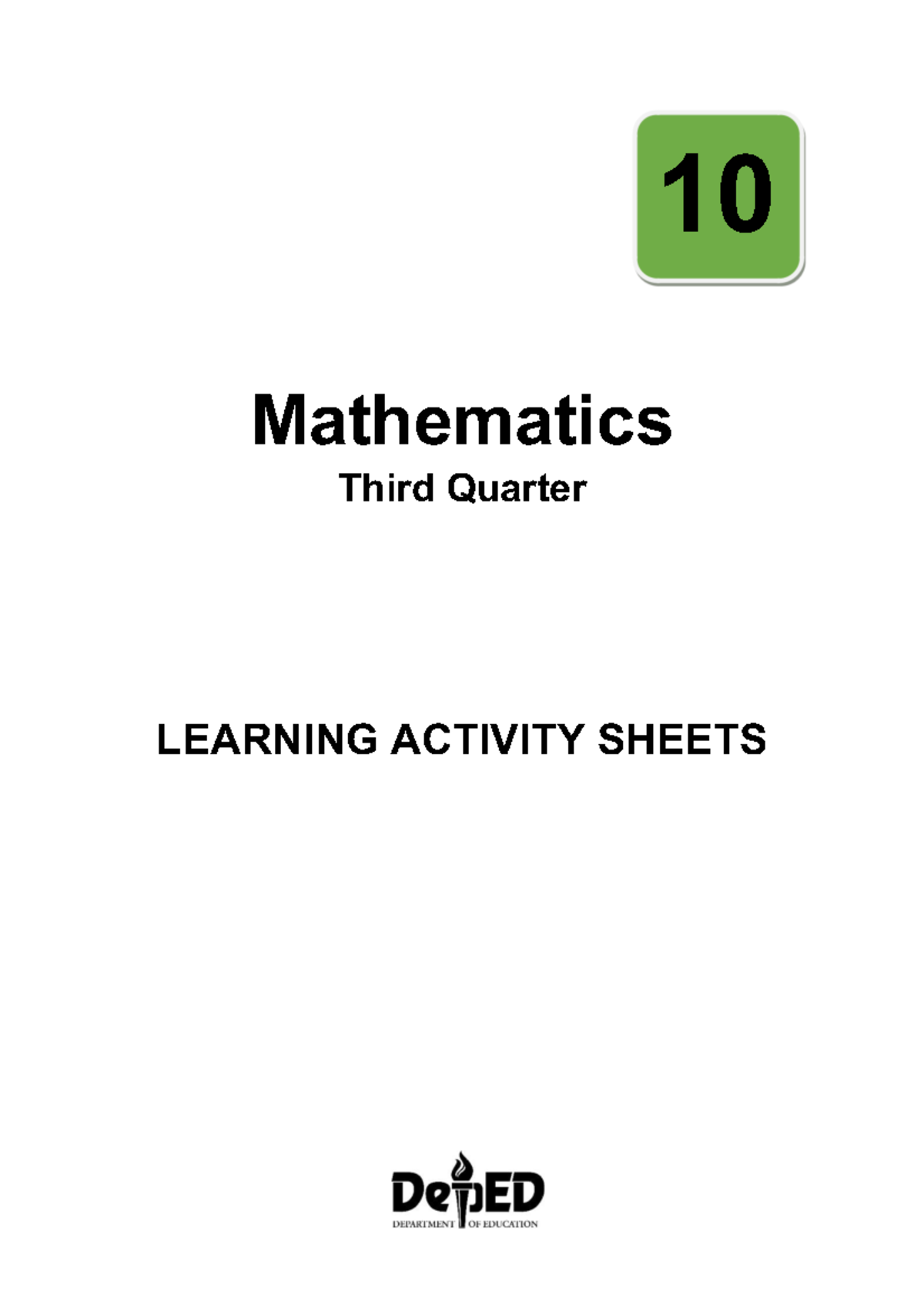 Mathematics 10-las-quarter-3 compress - 10 Mathematics Third Quarter ...