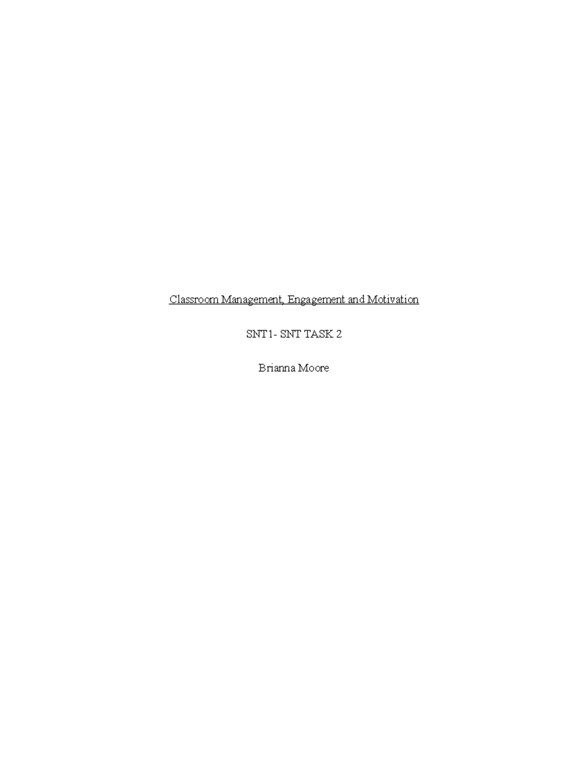 TASK 2 - video explanations - Classroom Management, Engagement and ...