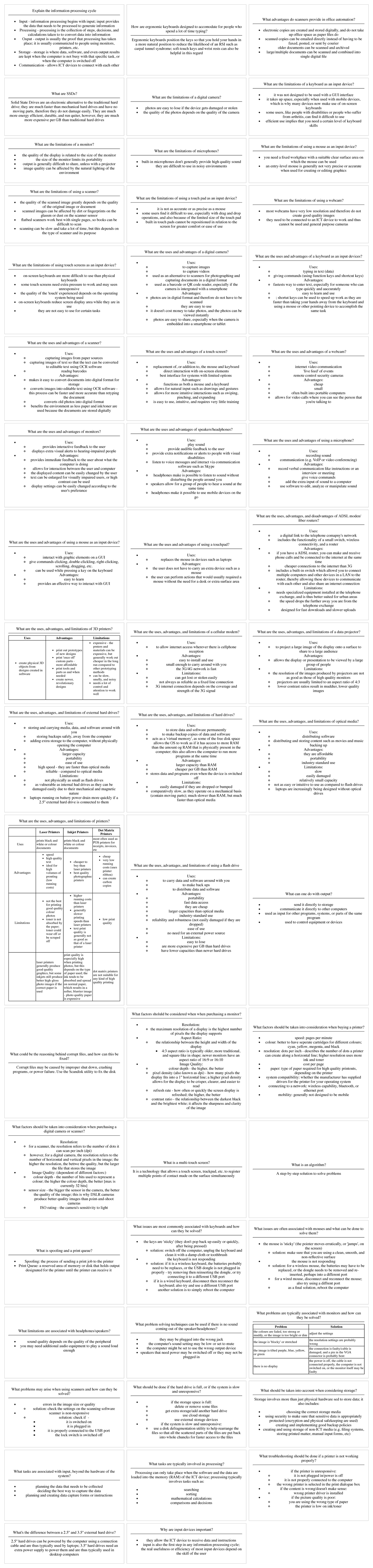 Input Output And Storage Explain The Information Processing Cycle
