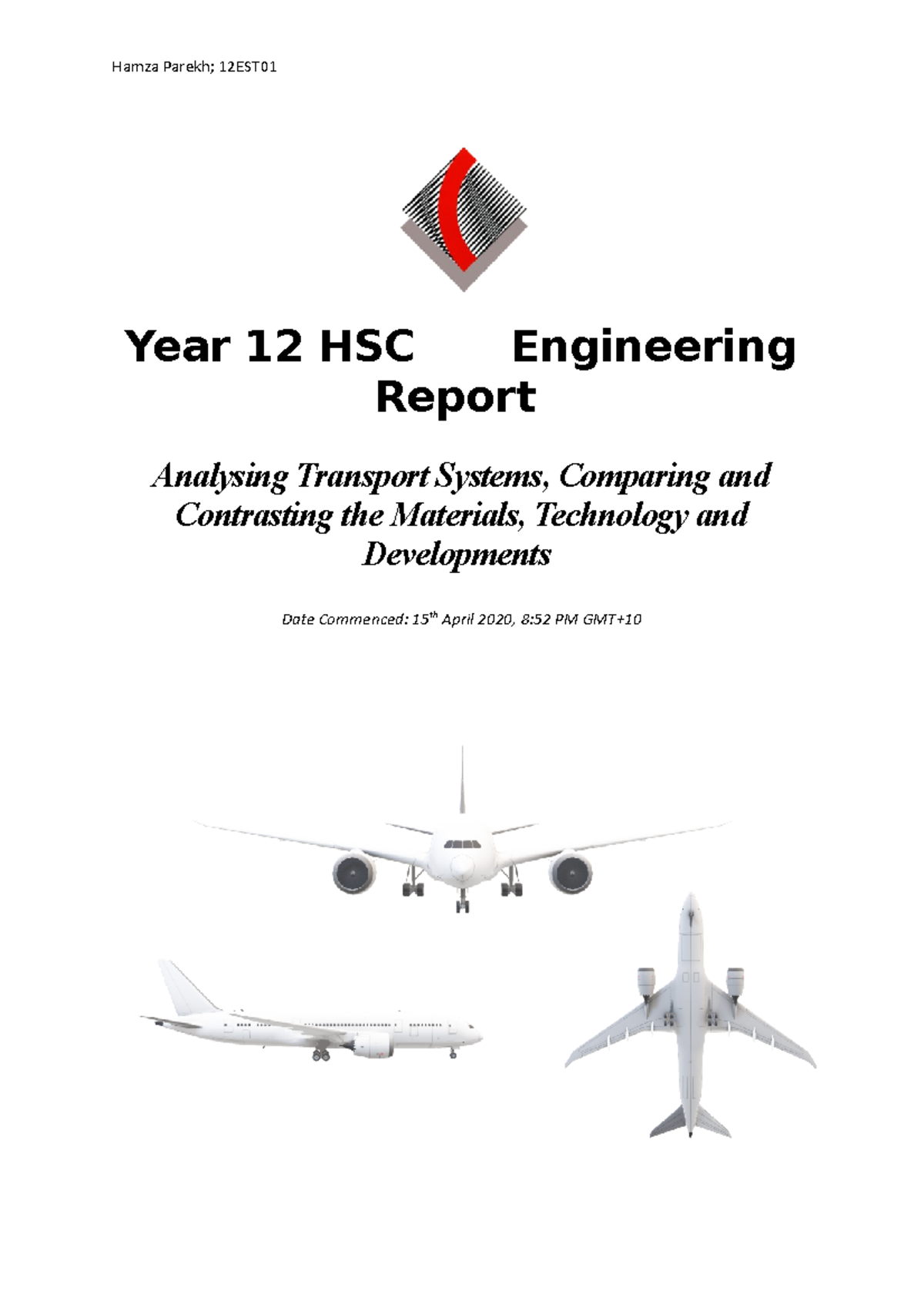 Year 12 Enginering ass - Assignment - Hamza Parekh; 12EST Year 12 HSC ...