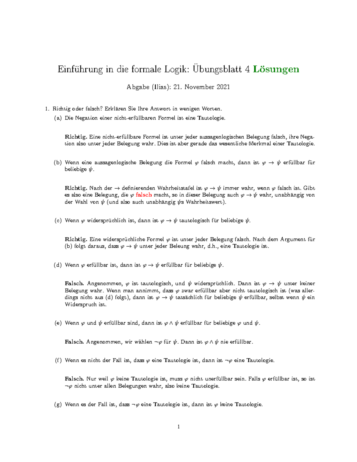 V5 Übungsaufgaben - Lösungen - Einf ̈uhrung in die formale Logik ...