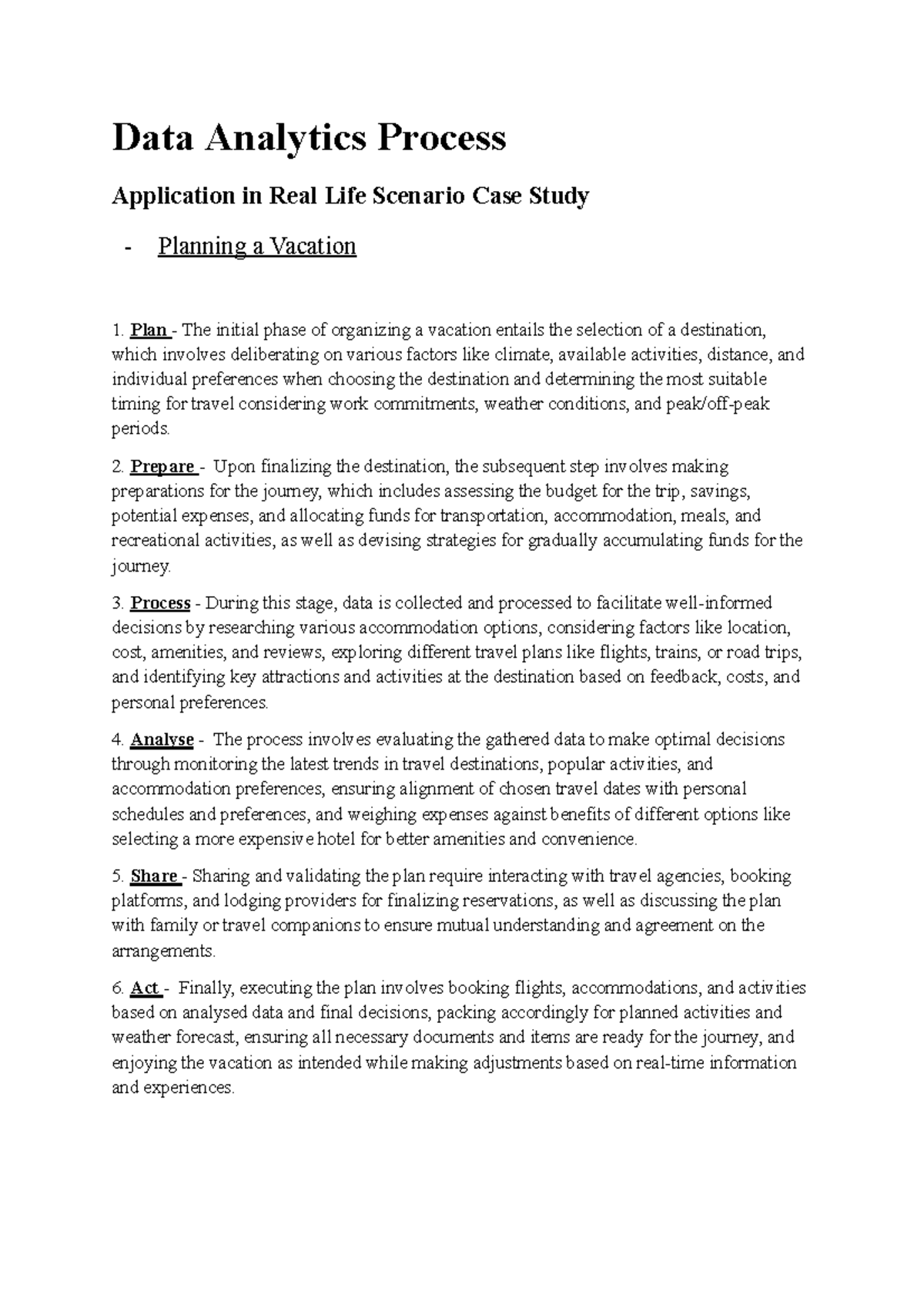 Project 1 Data Analytics Data Analytics Process Application In Real