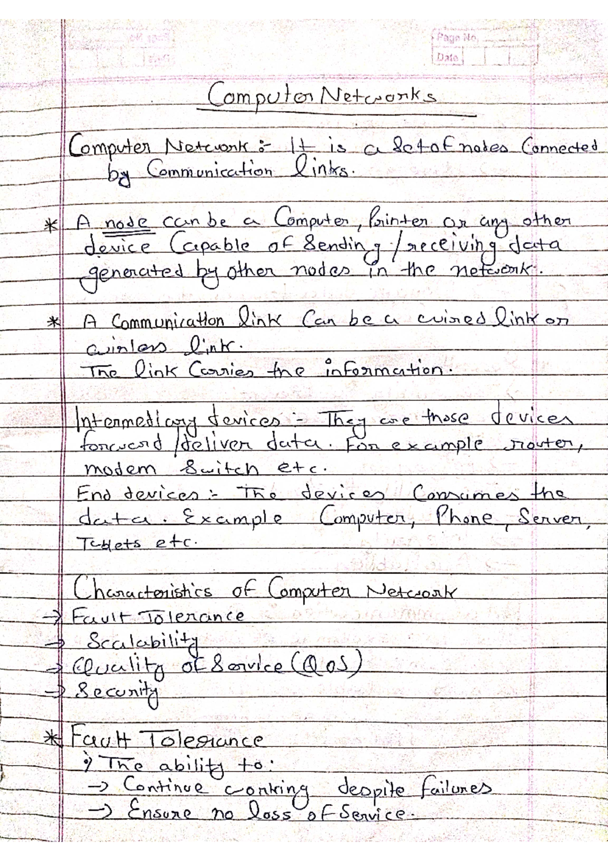 Computer networks notes - btech - Studocu