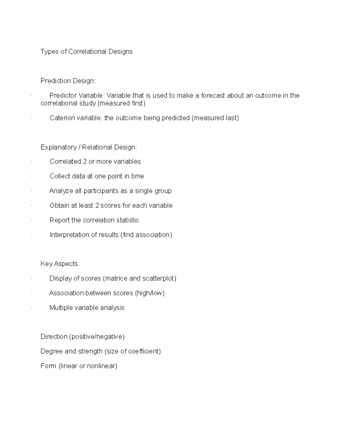 Correlational Designs - Types of Correlational Designs Prediction ...