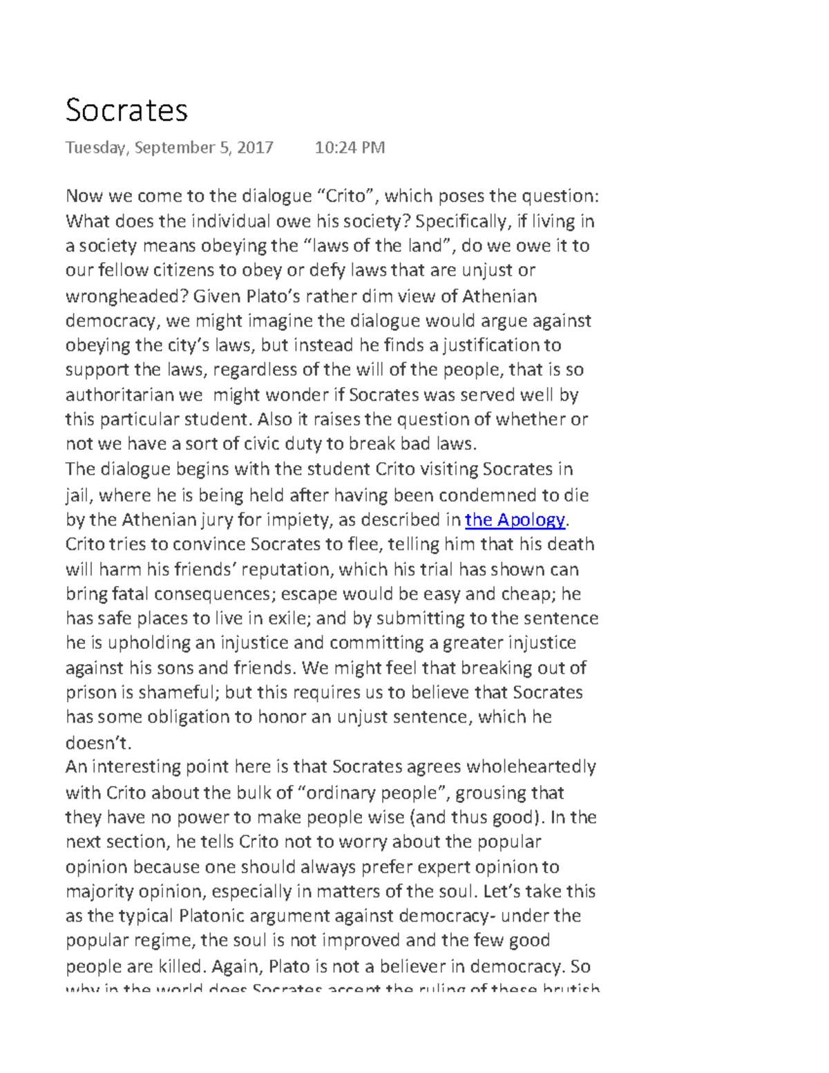 Socrates - Lecture notes 7 - Warning: TT: undefined function: 32 Now we ...