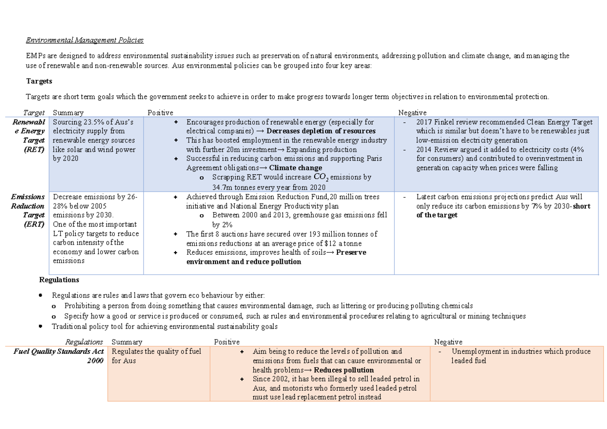 3.6 Environmental Sustainability Table - Environmental Management ...
