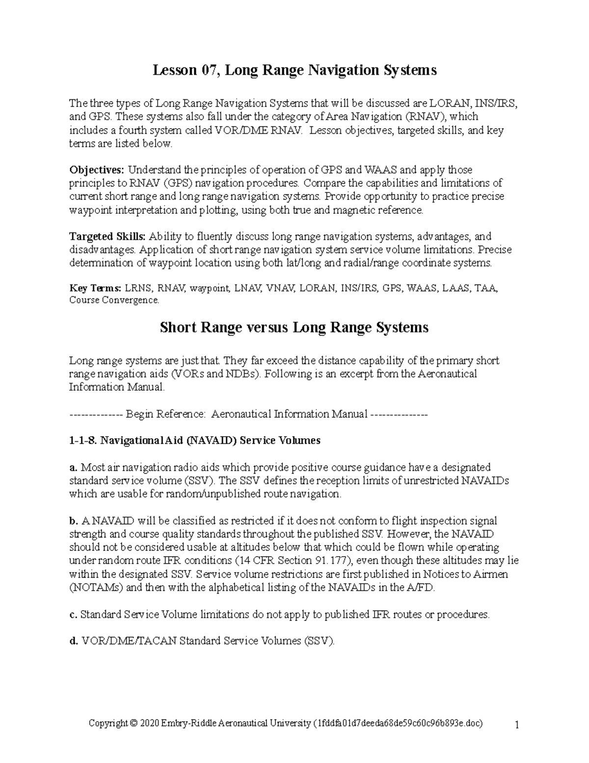 L 07 LRNS v2 - Lecture notes 7 - Lesson 07, Long Range Navigation ...
