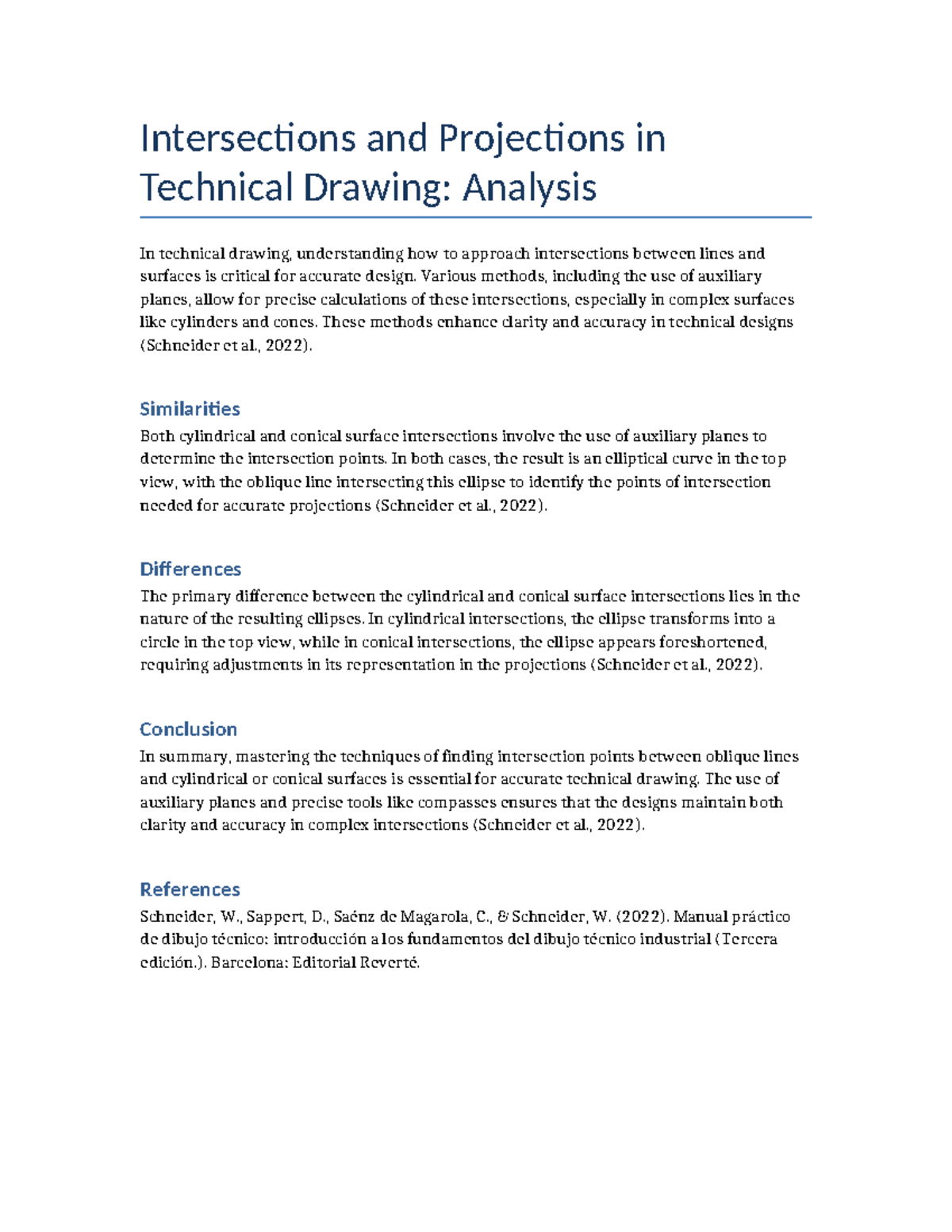 Technical Drawing Intersections Similarities Differences ...