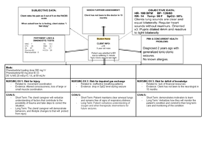 OB Concept Map 3 C.H. - Peds and OB - MEDS: Bolus of 500 mL of lactated ...