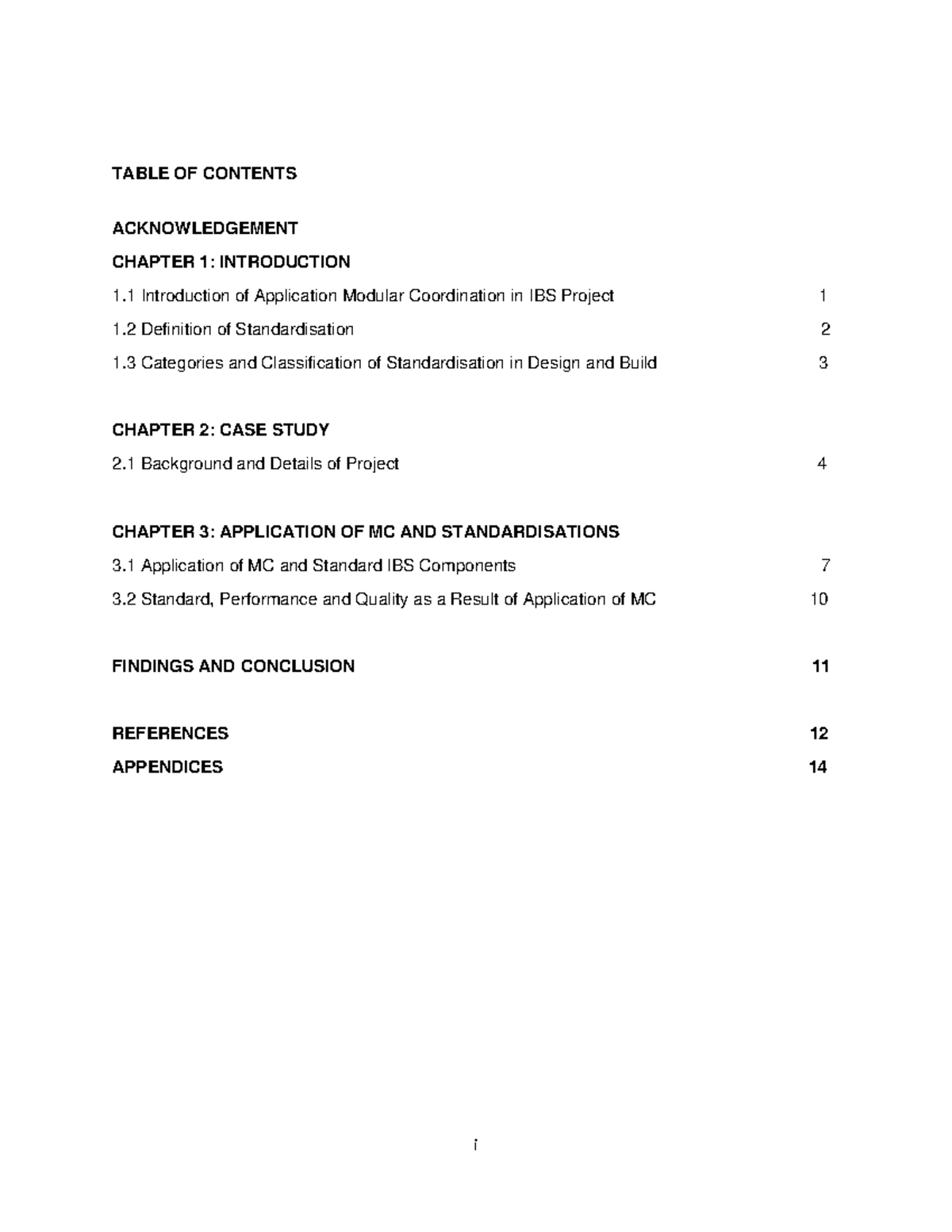 BCT 563 Individual Assignment - i TABLE OF CONTENTS ACKNOWLEDGEMENT ...