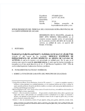 Pdf-excepcion-de-improcedencia-de-accion violacion - EXPEDIENTE N° :EXPEDIENTE N° : ESPECIALISTA ...