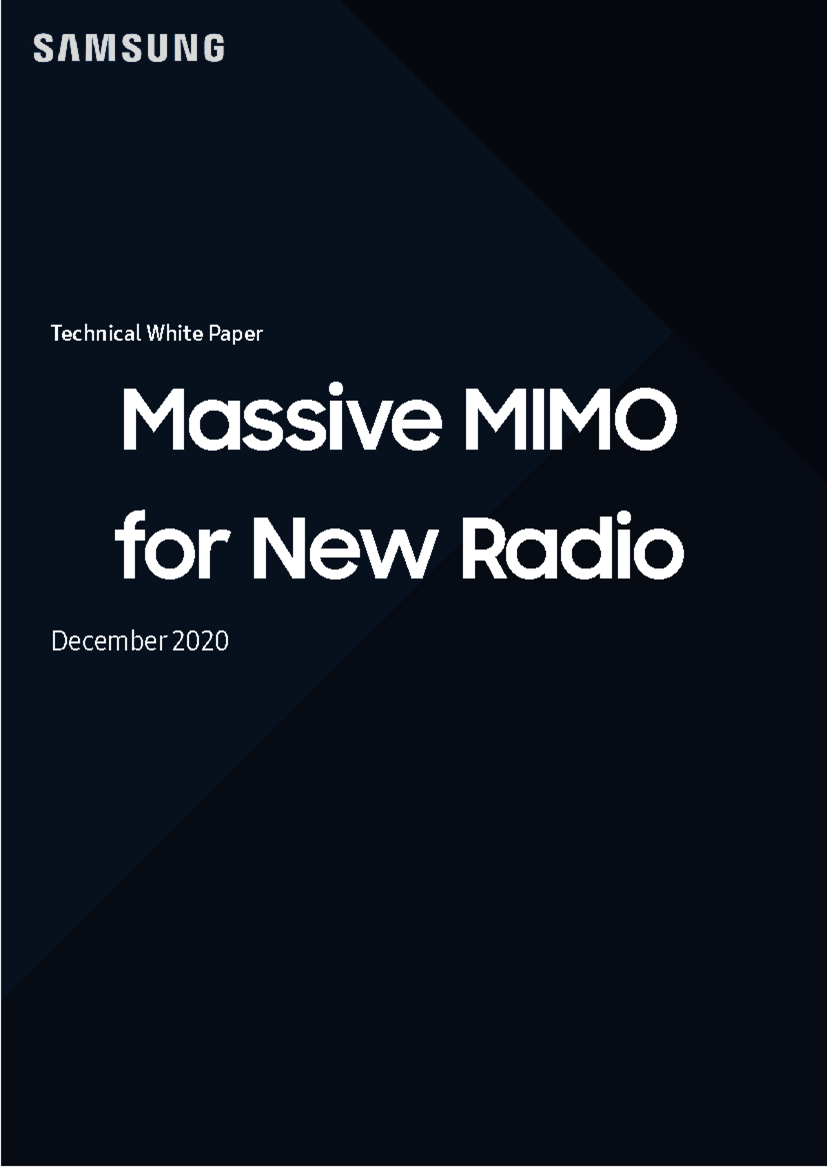 Massive MIMOfor NRTechnical White Paper-v1 - Technical White Paper ...