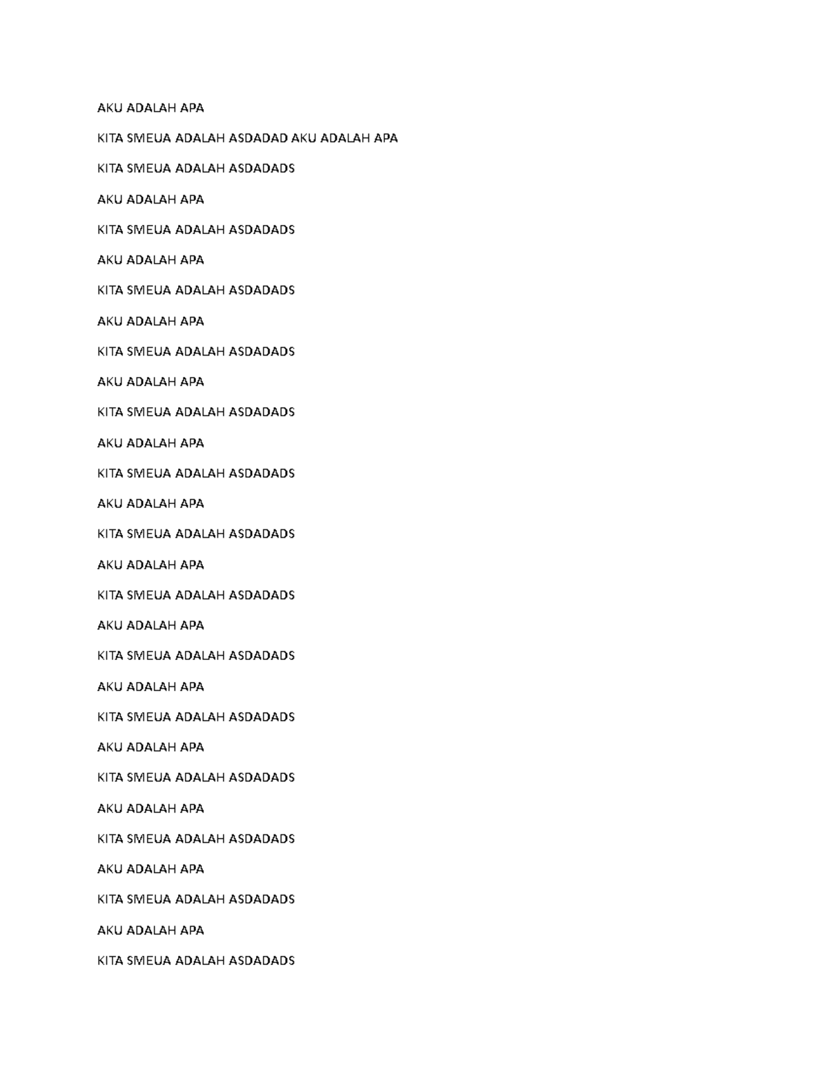 PACU - asd - AKU ADALAH APA KITA SMEUA ADALAH ASDADAD AKU ADALAH APA ...