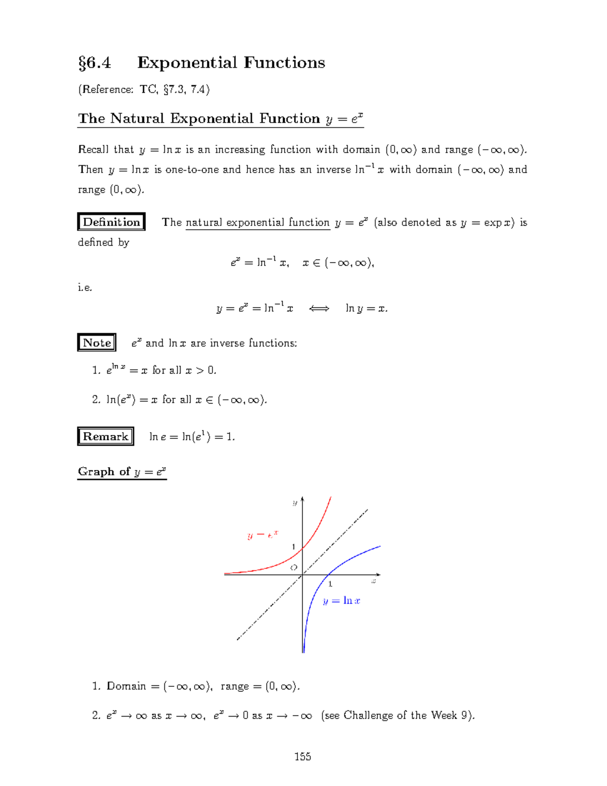 MA1102R 09chap6pt3 - Calculus - §6 Exponential Functions (Reference: TC ...