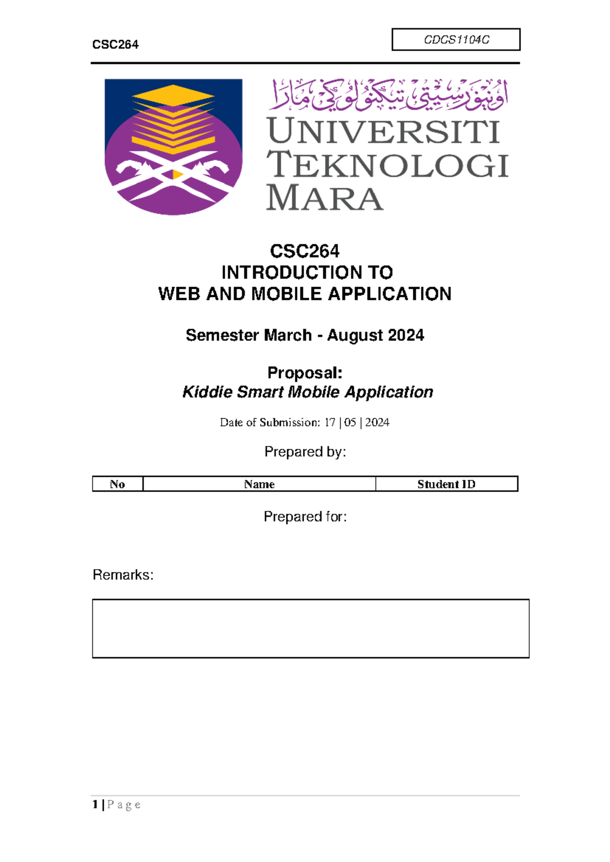 Csc264 Individual Report Ia Csc Csc Introduction To Web And Mobile Application Semester March 8952