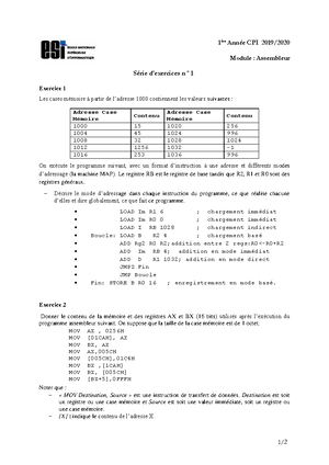 Cours No 04 Etude de l’architecture du Microprocesseur 8086 - 1 ...