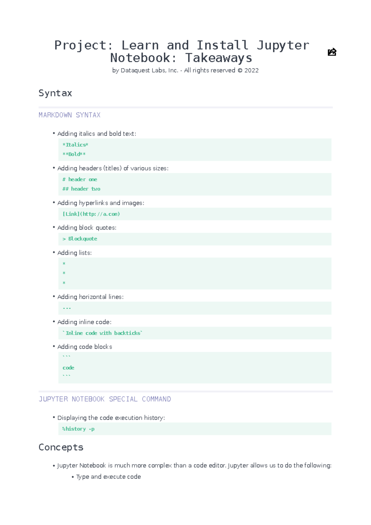 project learn and install jupyter notebook takeaways - Project: Learn ...