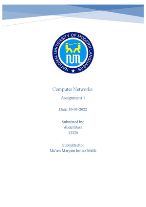 Lab Report DLD 14 digital logic and design - NATIONAL UNIVERSITY OF ...