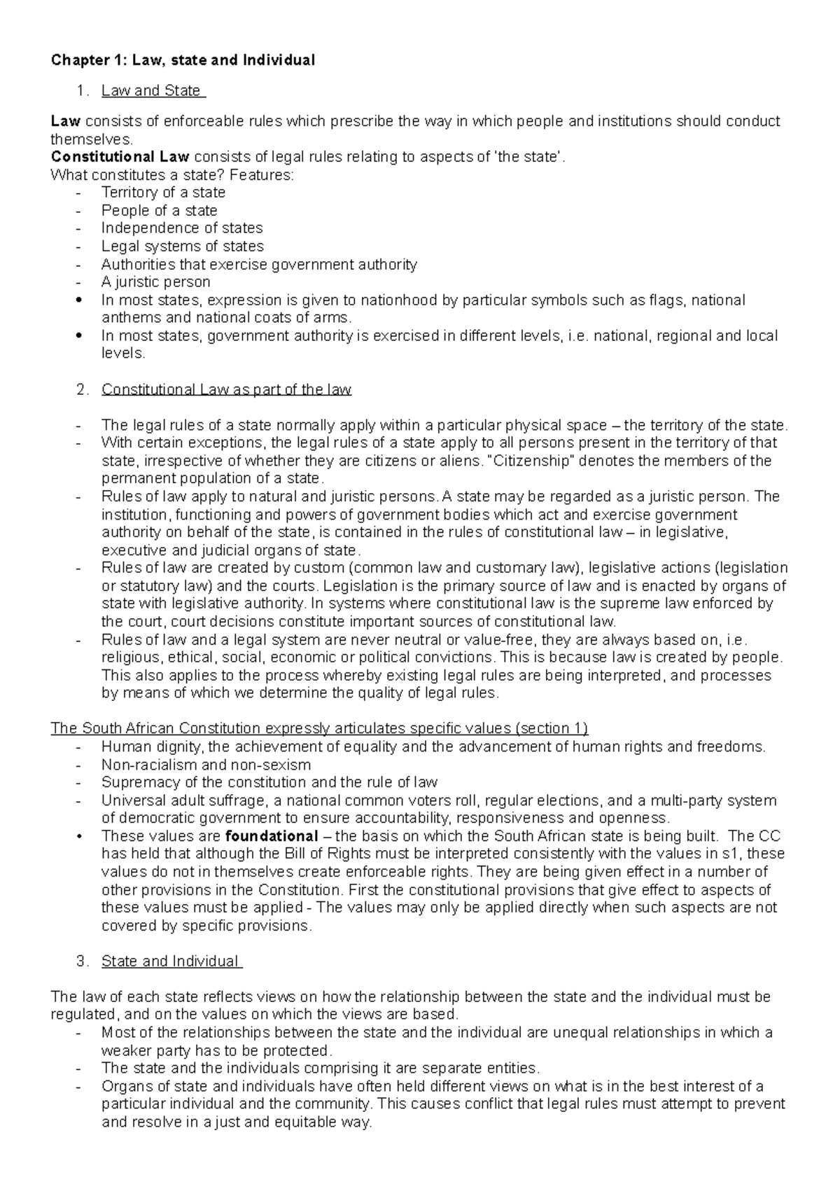 Chapter 1 - Complete - Summary Constitutional Law 101 - Chapter 1: Law ...