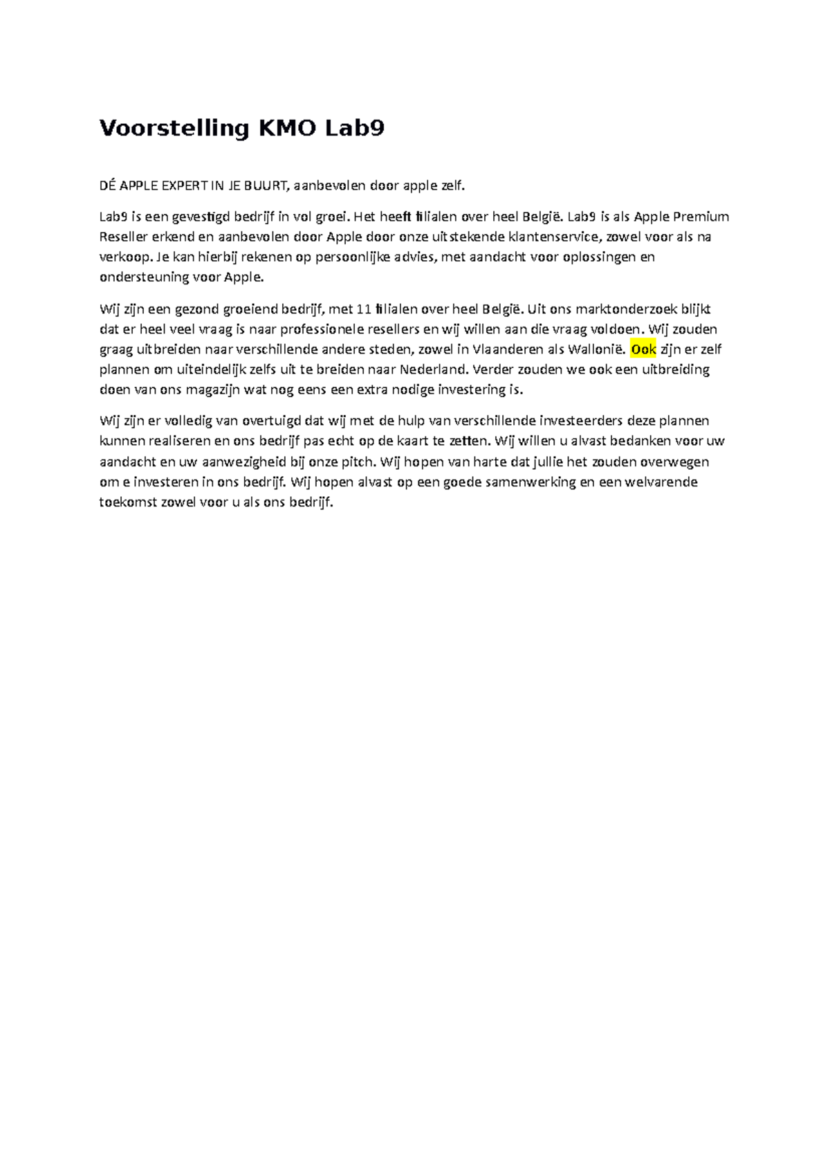 Voorstelling KMO cv - kmo voorstellen commerciële vaardigheden ...