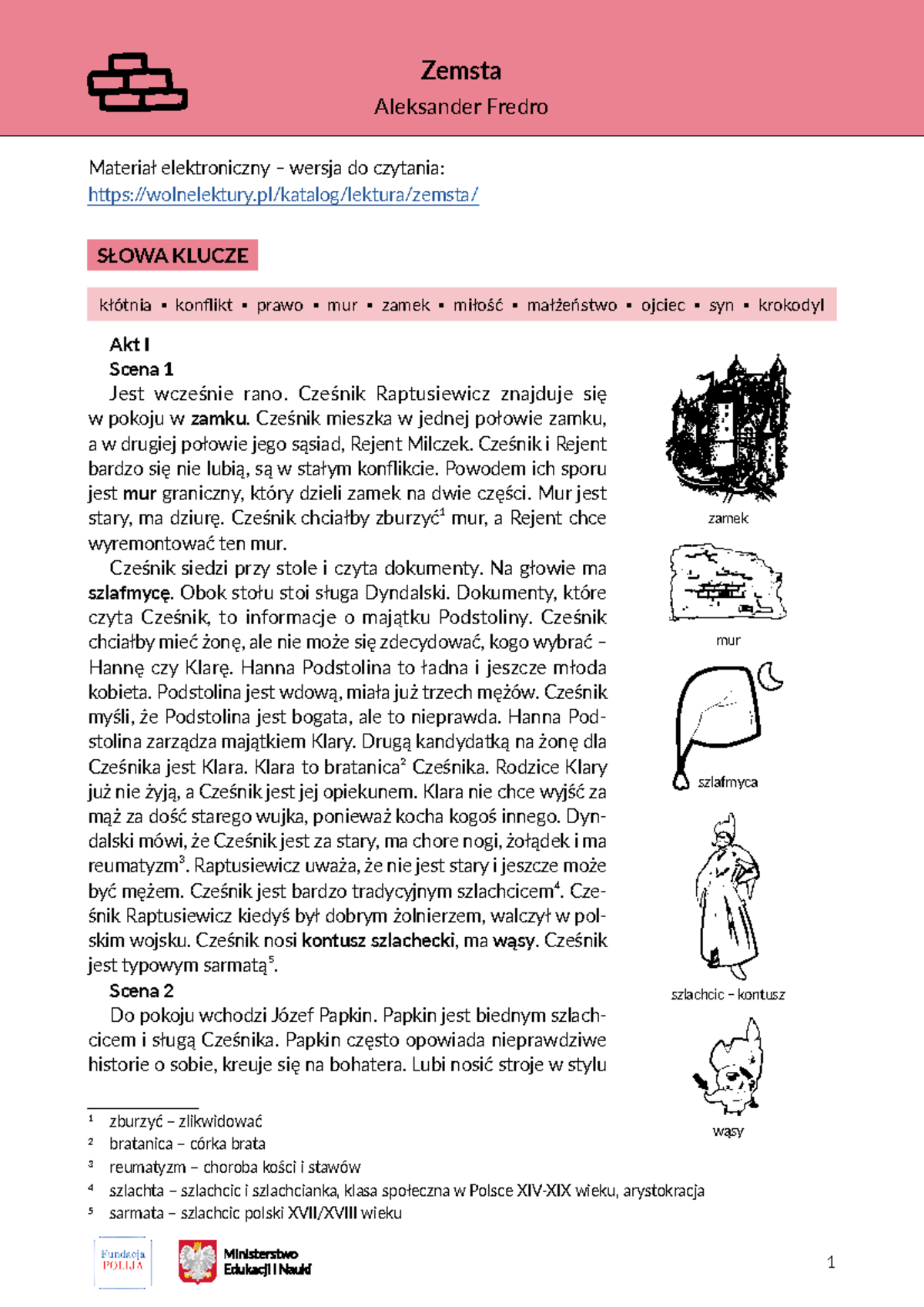Zemsta Aleksander Fredro - 1 Świtezianka Adam Mickiewicz Zemsta ...