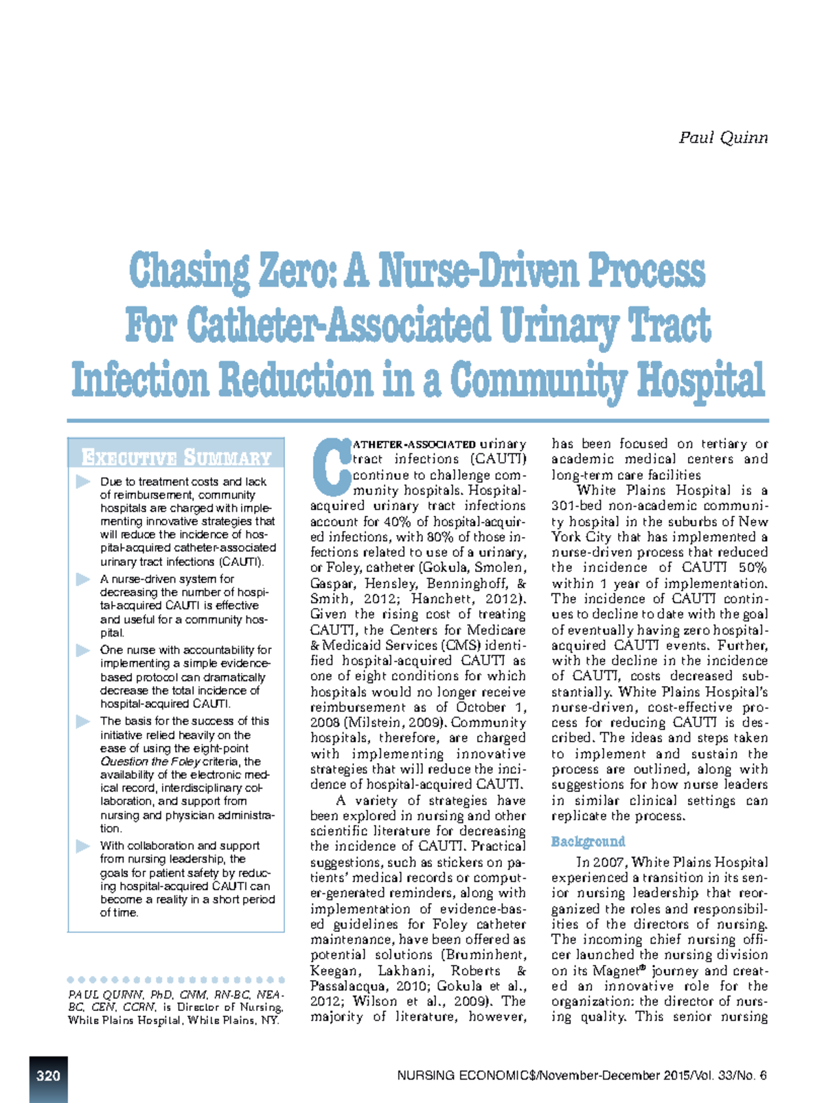 Chasing zero - Nursing concepts - C ATHETER-ASSOCIATED urinary tract ...