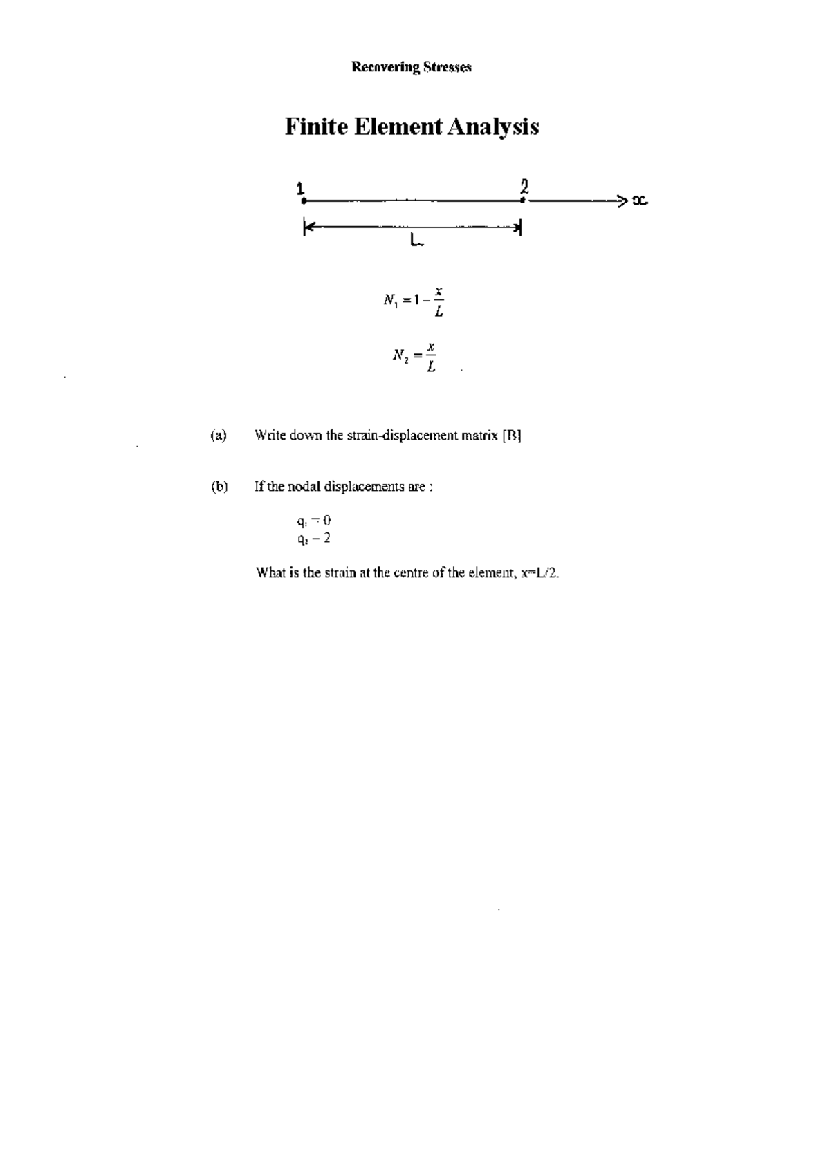 Tutorial 5 - AER3007 - Finite Element Analysis - Studocu