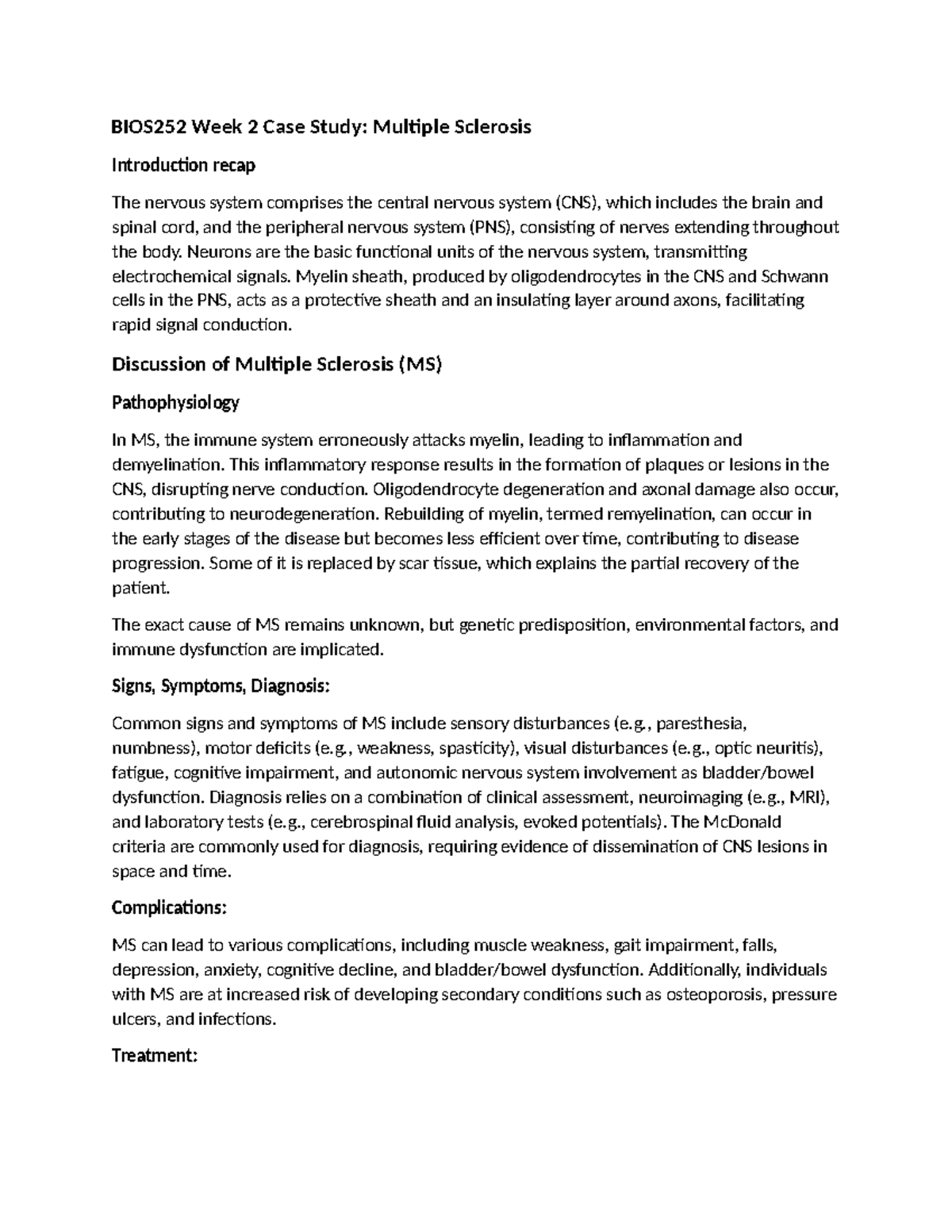 BIOS252 WK2 Case Study - BIOS252 Week 2 Case Study: Multiple Sclerosis ...