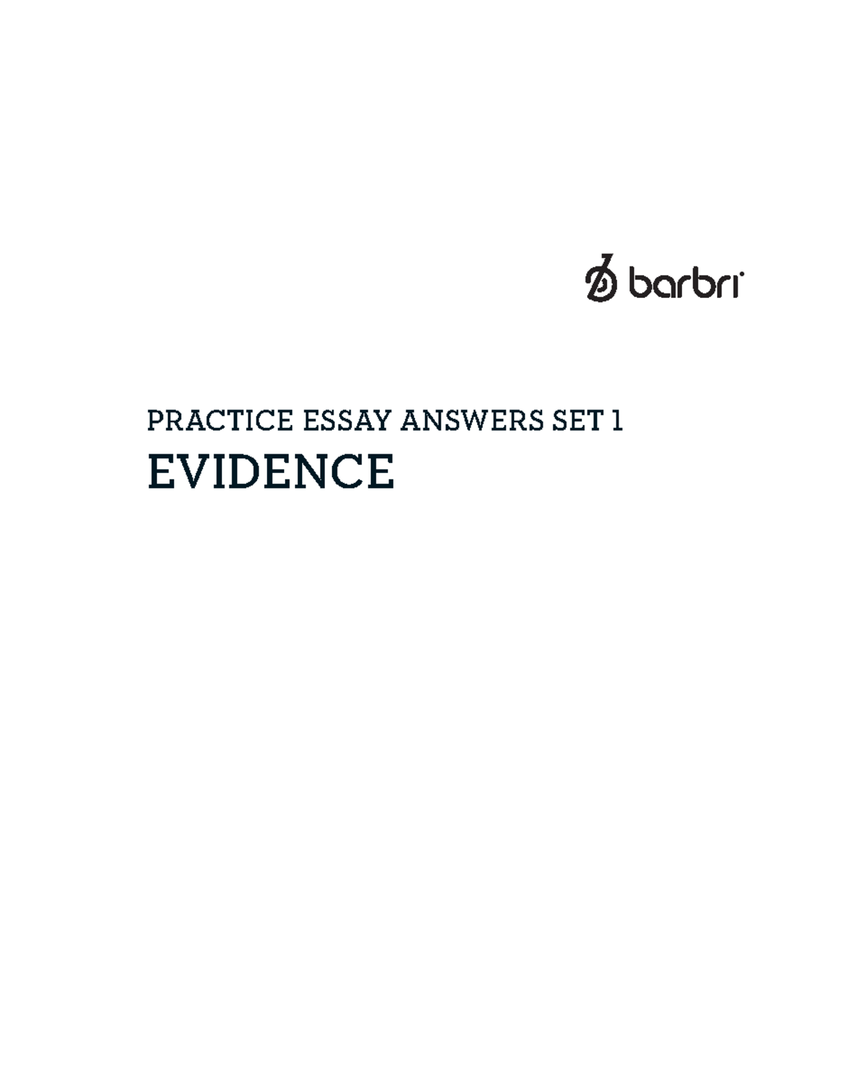 Evidence Model Answers - practice essay aNsWers set 1 eViDeNce 2 ...
