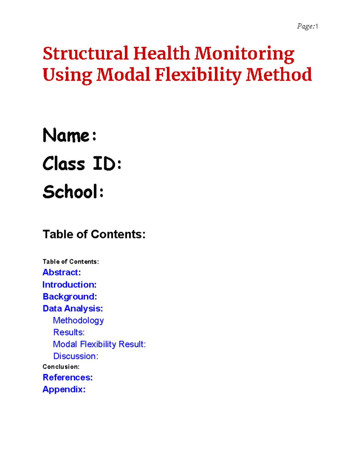 Structural Health Monitoring Using Modal Flexibility Method ...
