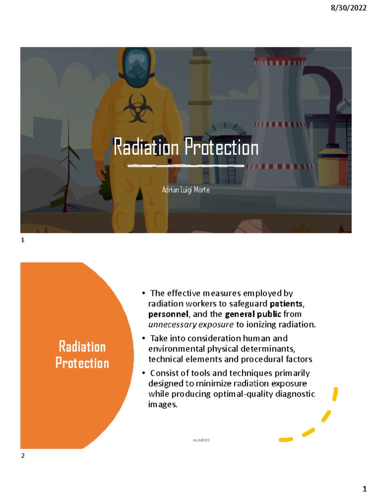 Rad Protection - reviewer - Radiation Protection Adrian Luigi Morte ...