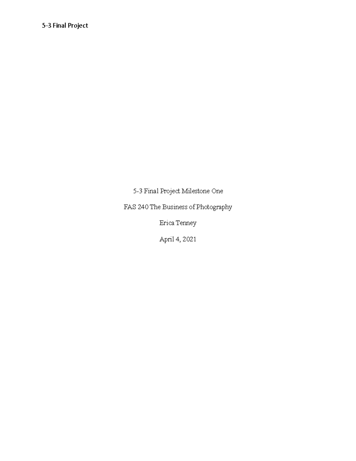 5-3 Final Project - Grade: A - 5-3 Final Project 5-3 Final Project ...