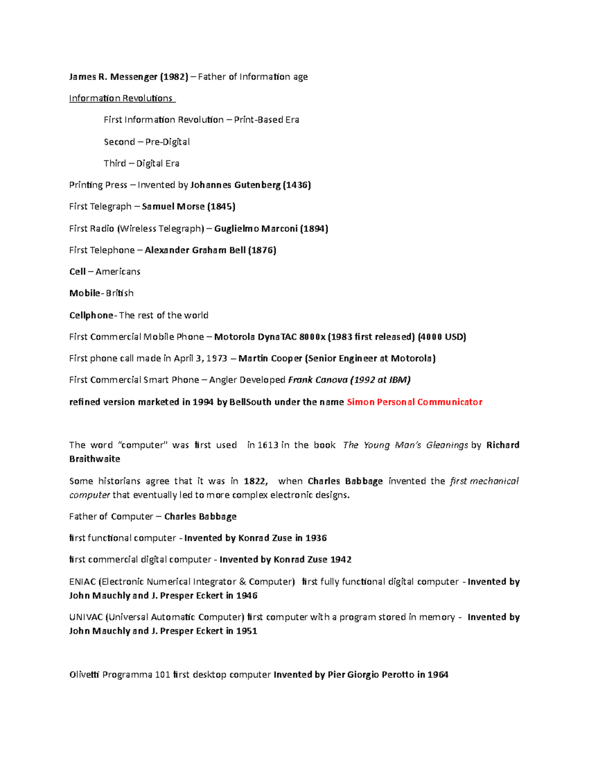 STS - n/a - James R. Messenger (1982) – Father of Information age ...