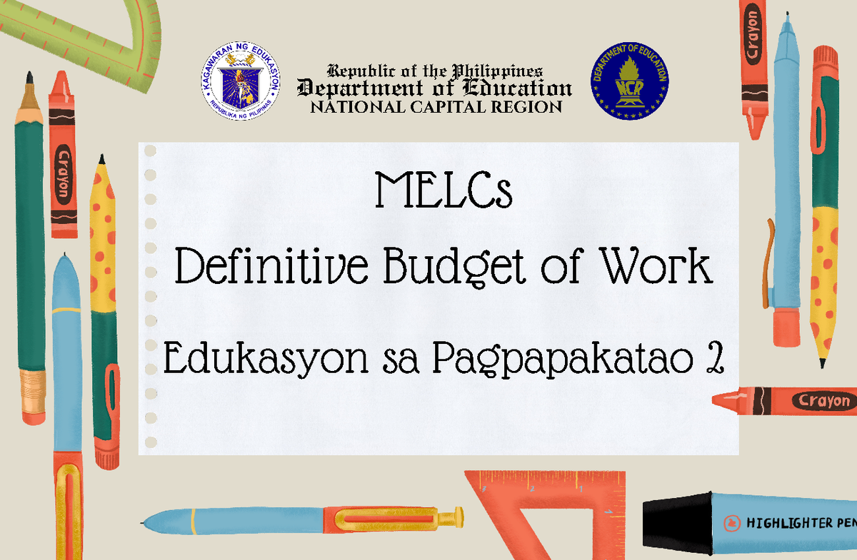 Cover Landscape - nsdjhruaiehr - MELCs Definitive Budget of Work ...