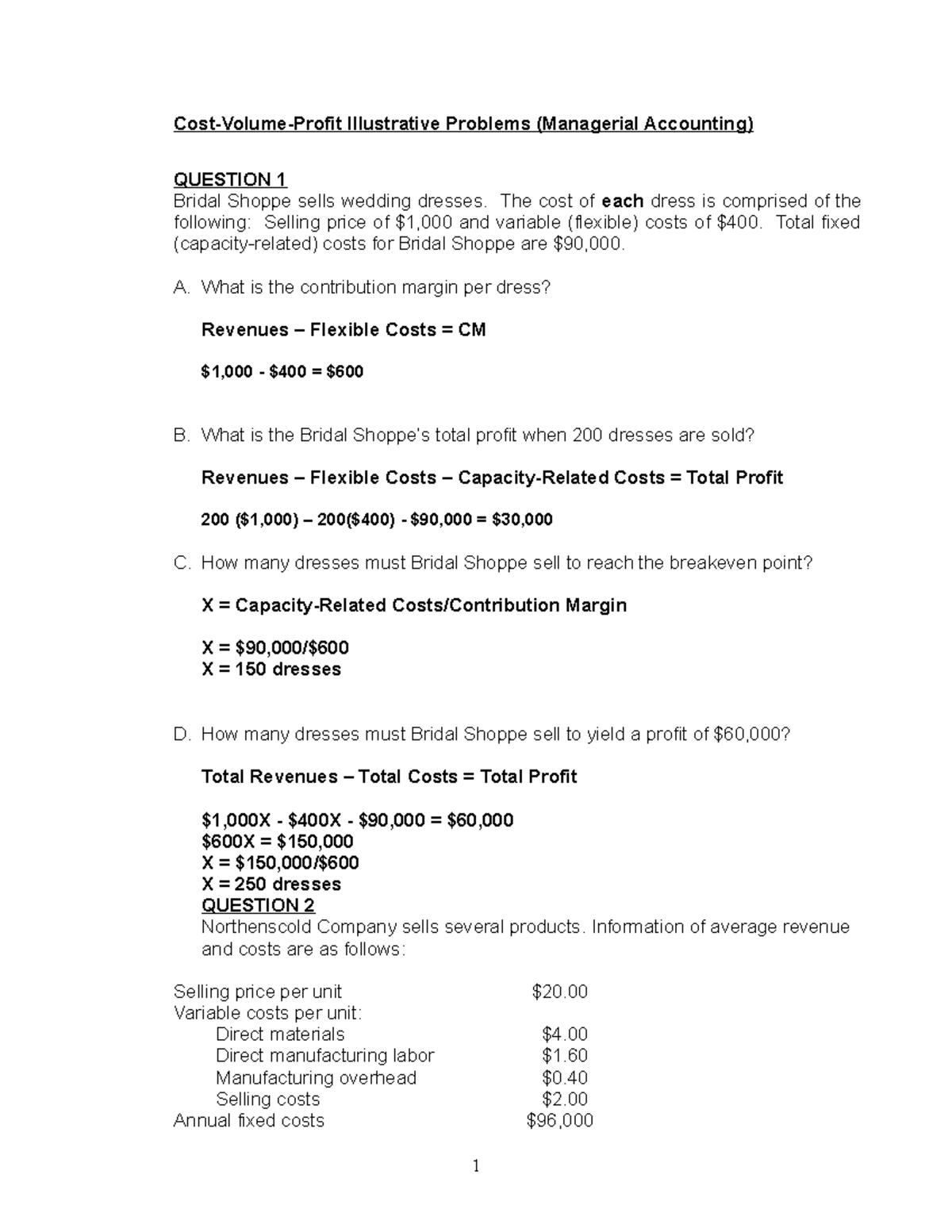 Illustrative-Problems De-Luna - Cost-Volume-Profit Illustrative ...