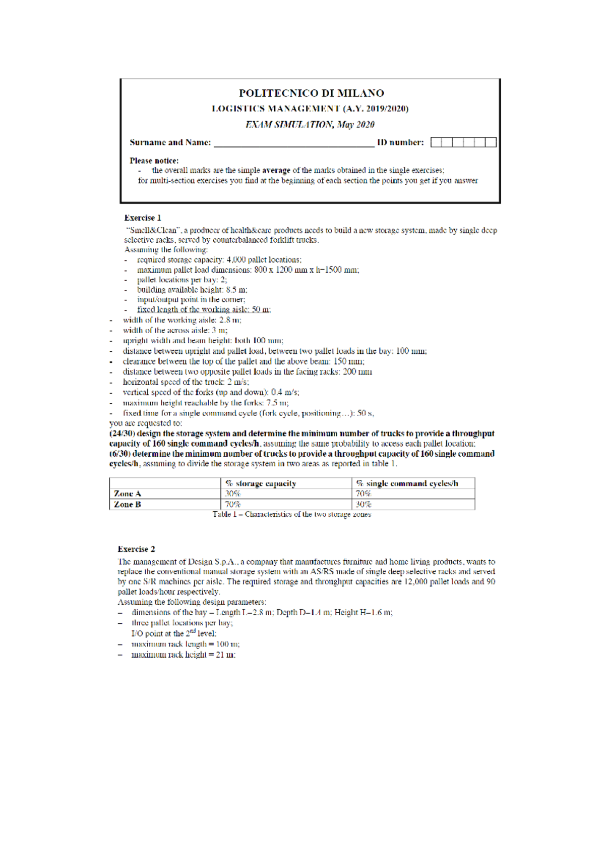 Exam-exam logistic management - Studocu