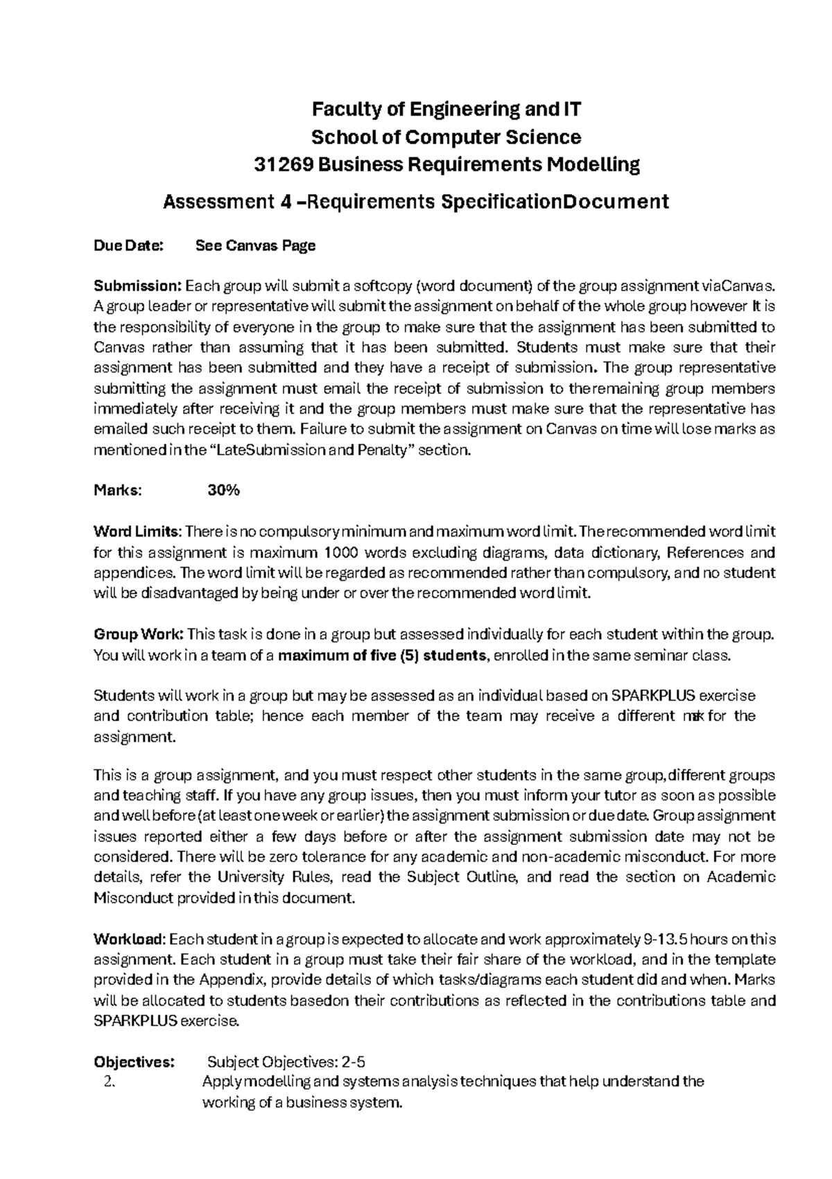 31269 Assessment 4-3 - Instructions - Faculty of Engineering and IT School of Computer Science ...