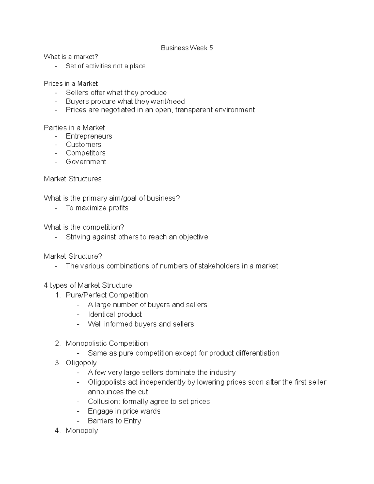 4MGTA01 Lec Week 5 business management lecture notes chapters student ...