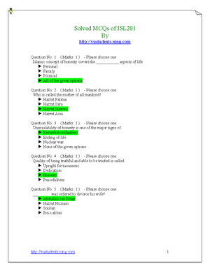 ISL202 by Informative Corner - 𝑪𝑶𝑹𝑵𝑬𝑹 𝑰𝑵𝑭𝑶𝑹𝑴𝑨𝑻𝑰𝑽𝑬 𝑪𝑶𝑹𝑵𝑬𝑹 Paper01 ISL202(Hint) MCQS Easy thy ...