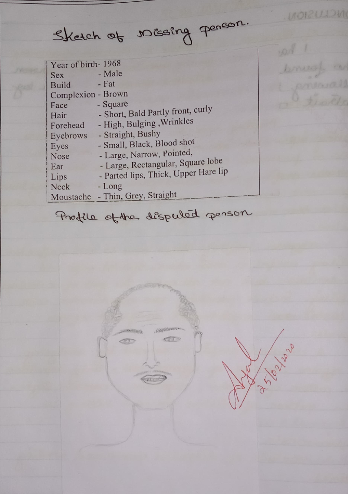 Sketching of a missing person - Forensic science and criminology ...