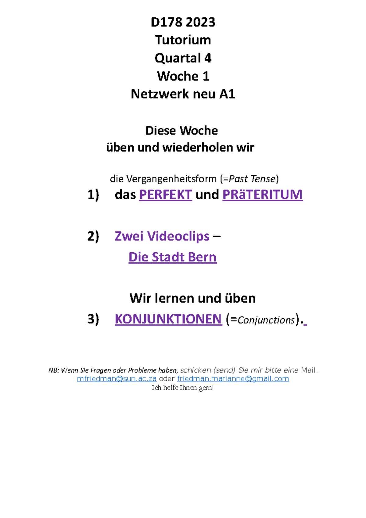 D178 Tutorium Semester 2 Quartal 4 Woche 1 - D178 2023 Tutorium Quartal ...