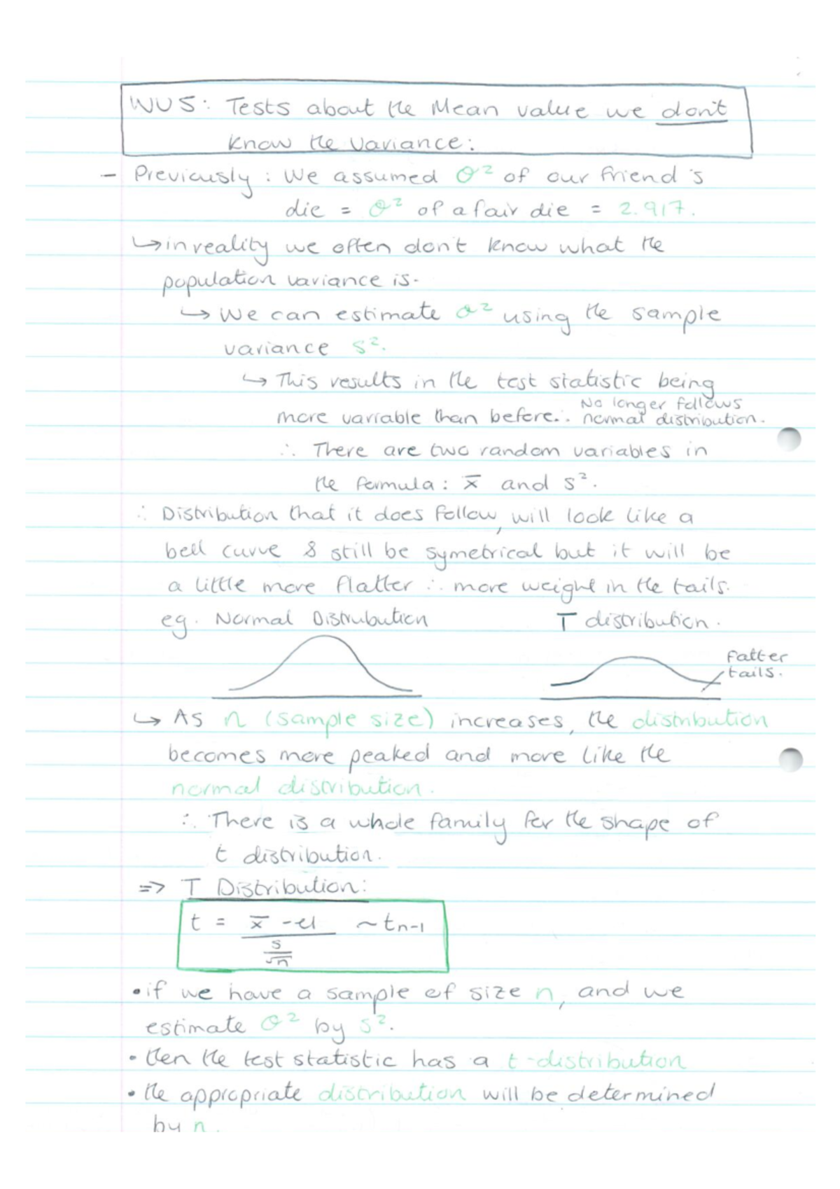 Week 11 Summary - STA1006 - Studocu