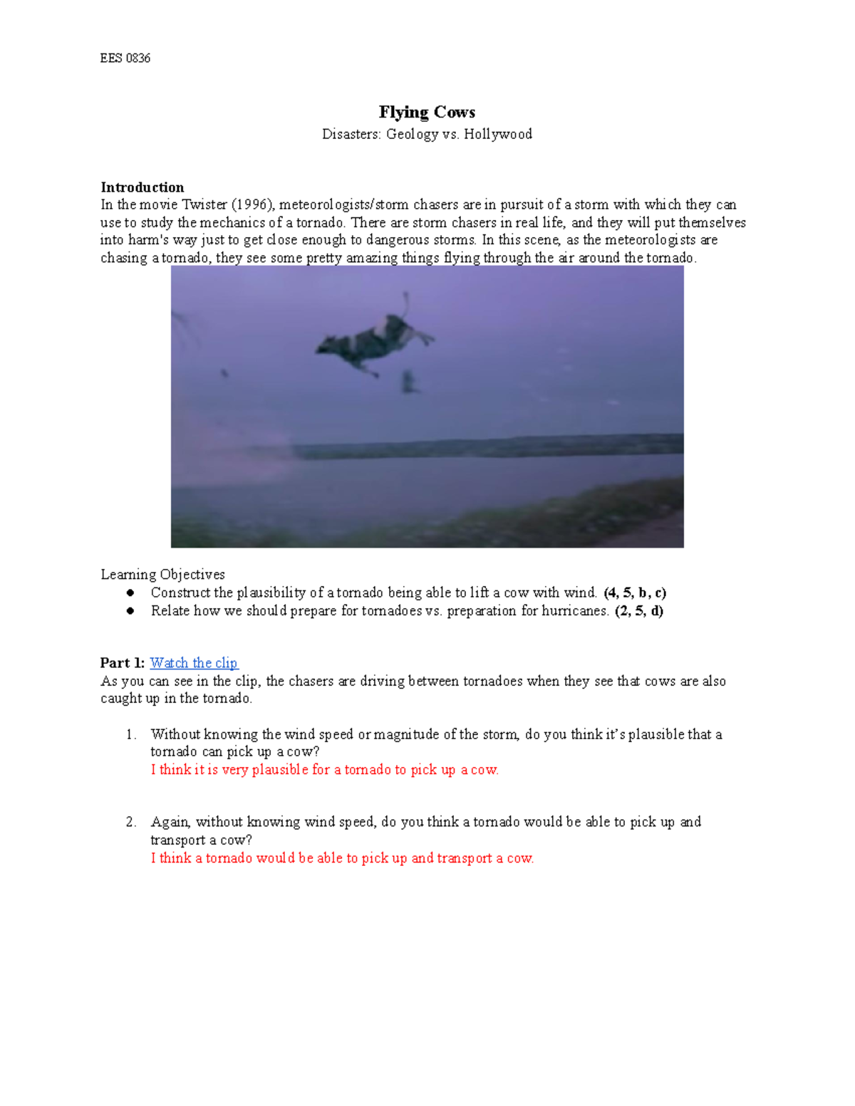 HW Flying Cows - Flying Cows Disasters: Geology vs. Hollywood ...